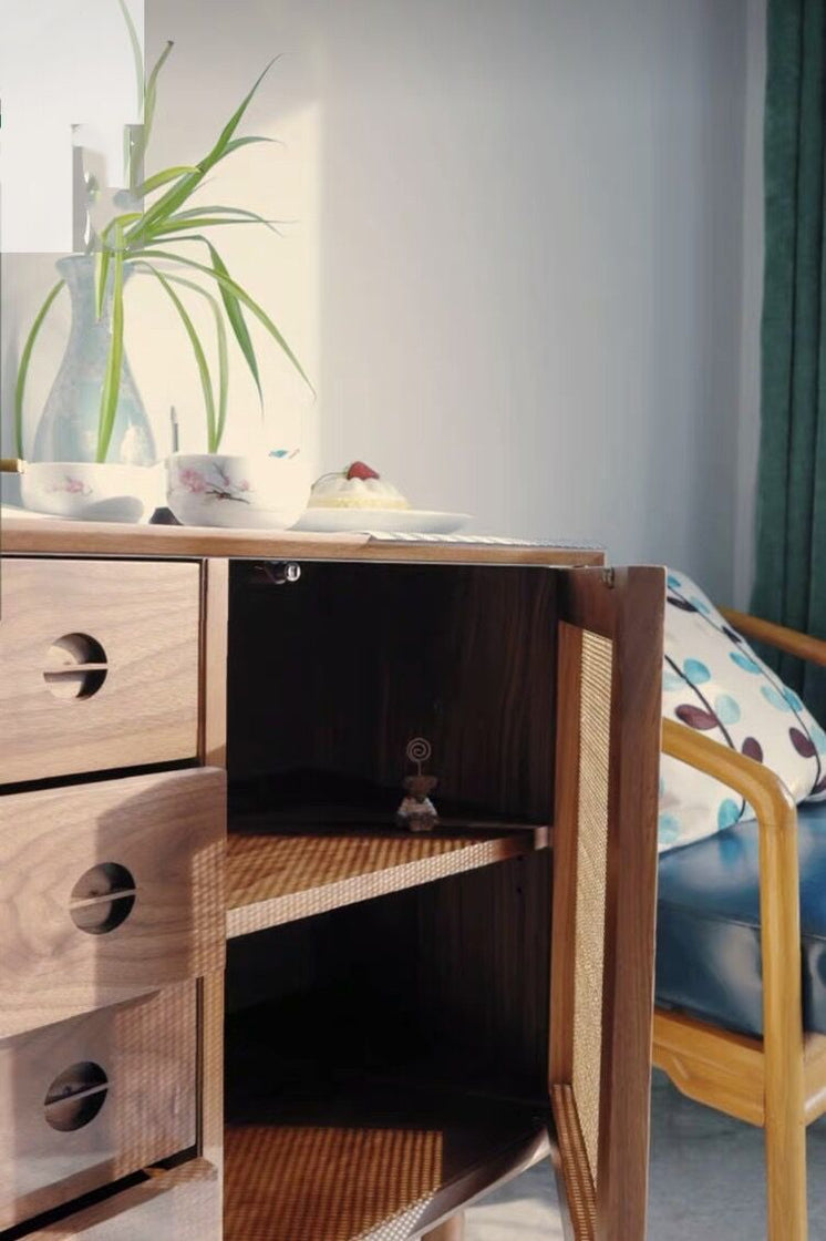 ALLISON Rattan Buffet Sideboard Cabinet ( Choice of 2 Color Natural ...