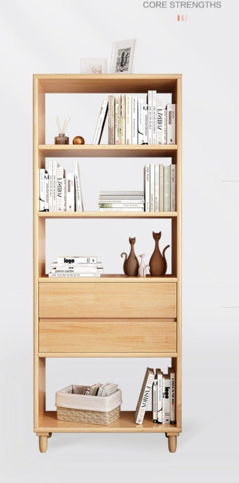 JADE CARLTON Bookcase Book Shelf Nordic Solid Wood — Teak-Furniture ...