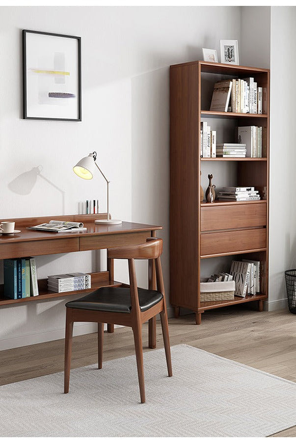 JADE CARLTON Bookcase Book Shelf Nordic Solid Wood — Teak-Furniture ...