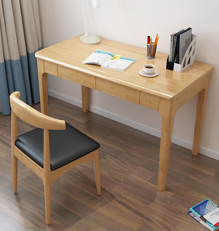 LYDIA CARLTON Writing Desk Solid Wood Desktop Computer Table — Teak ...