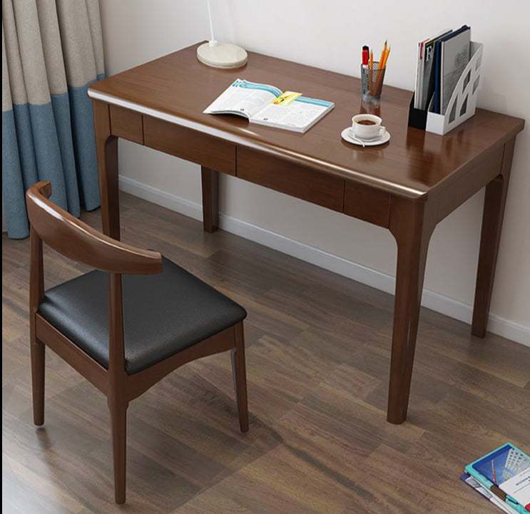 LYDIA CARLTON Writing Desk Solid Wood Desktop Computer Table — Teak ...